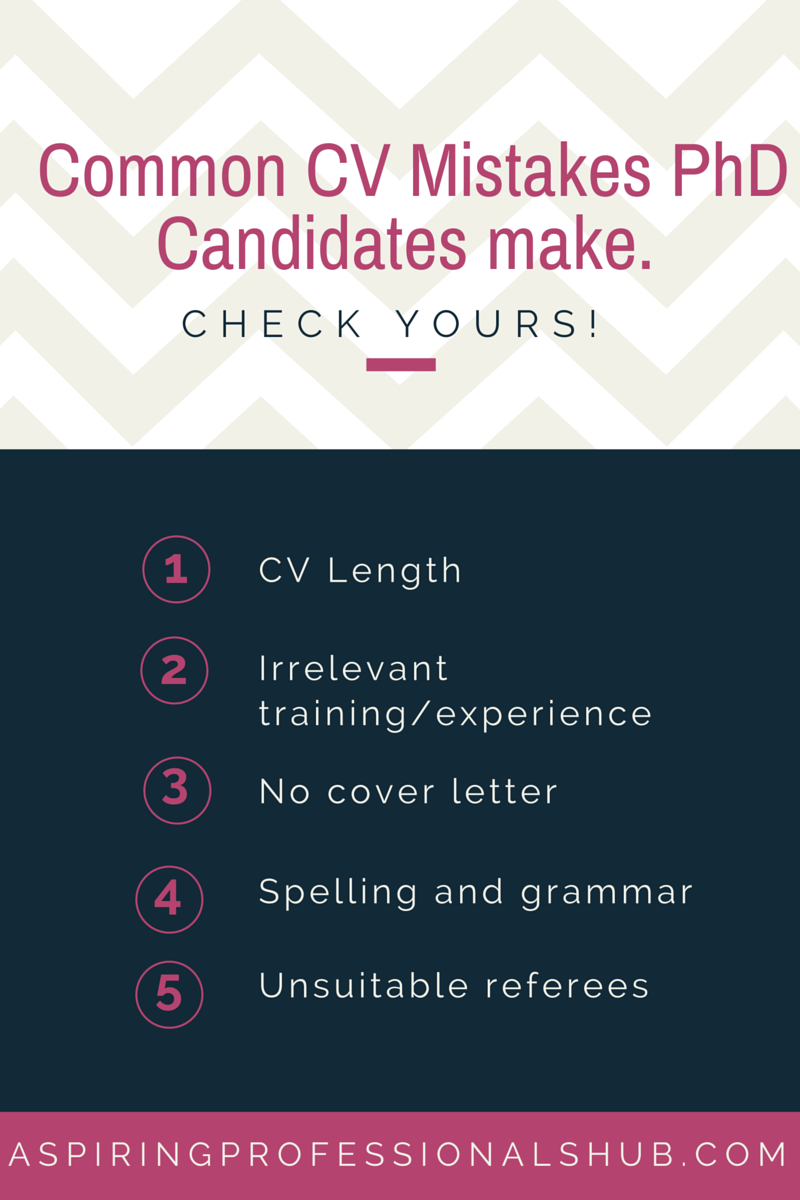 #PhDChat – 5 Common CV mistakes and how to overcome them! – The ...